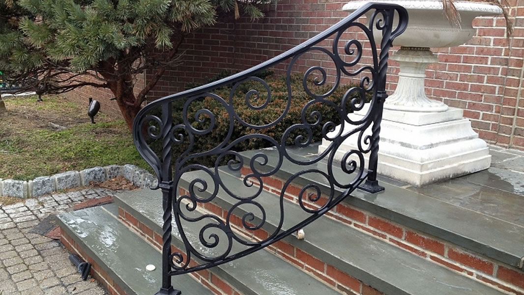 Exterior Wrought Iron Railings | Outdoor Wrought Iron Stair Railings
