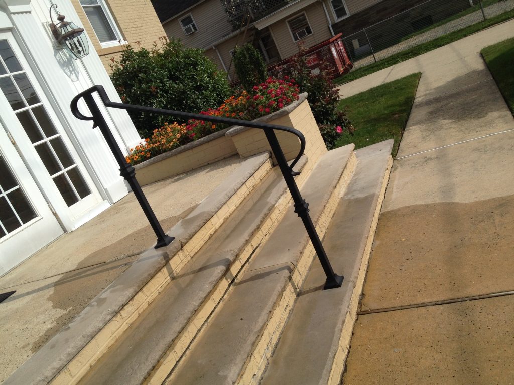 Exterior Post Mount Handrail 11 | Newman Iron Works