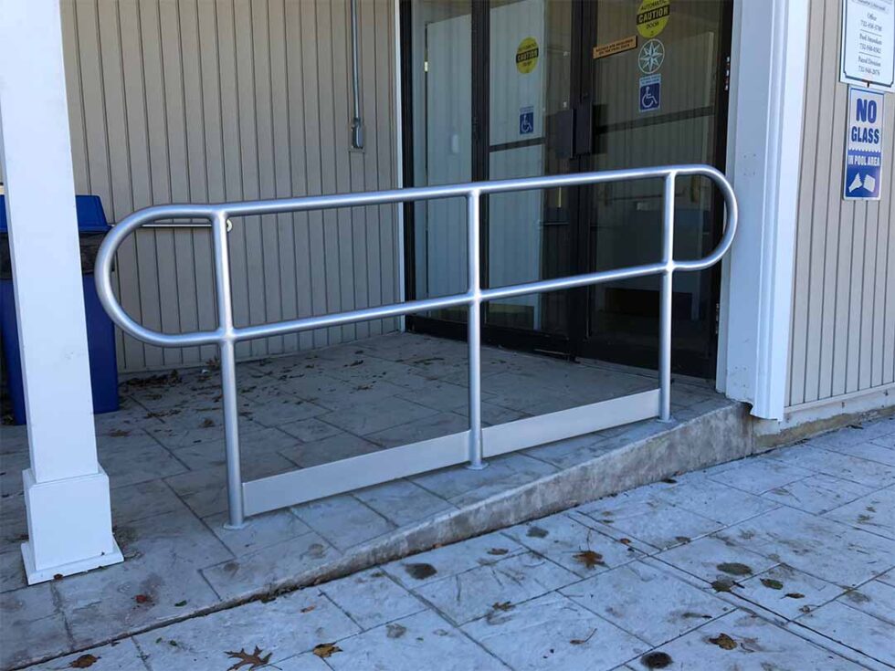 Aluminum handicap railing | Newman Iron Works