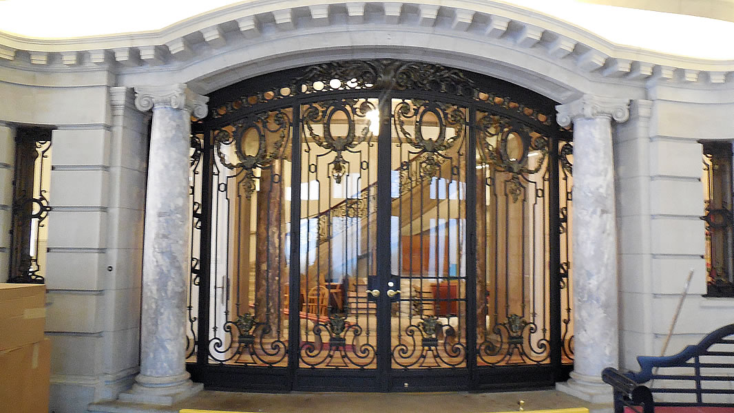 Iron Entry Doors | Ornamental Iron Doors | Wood Framed Iron Doors