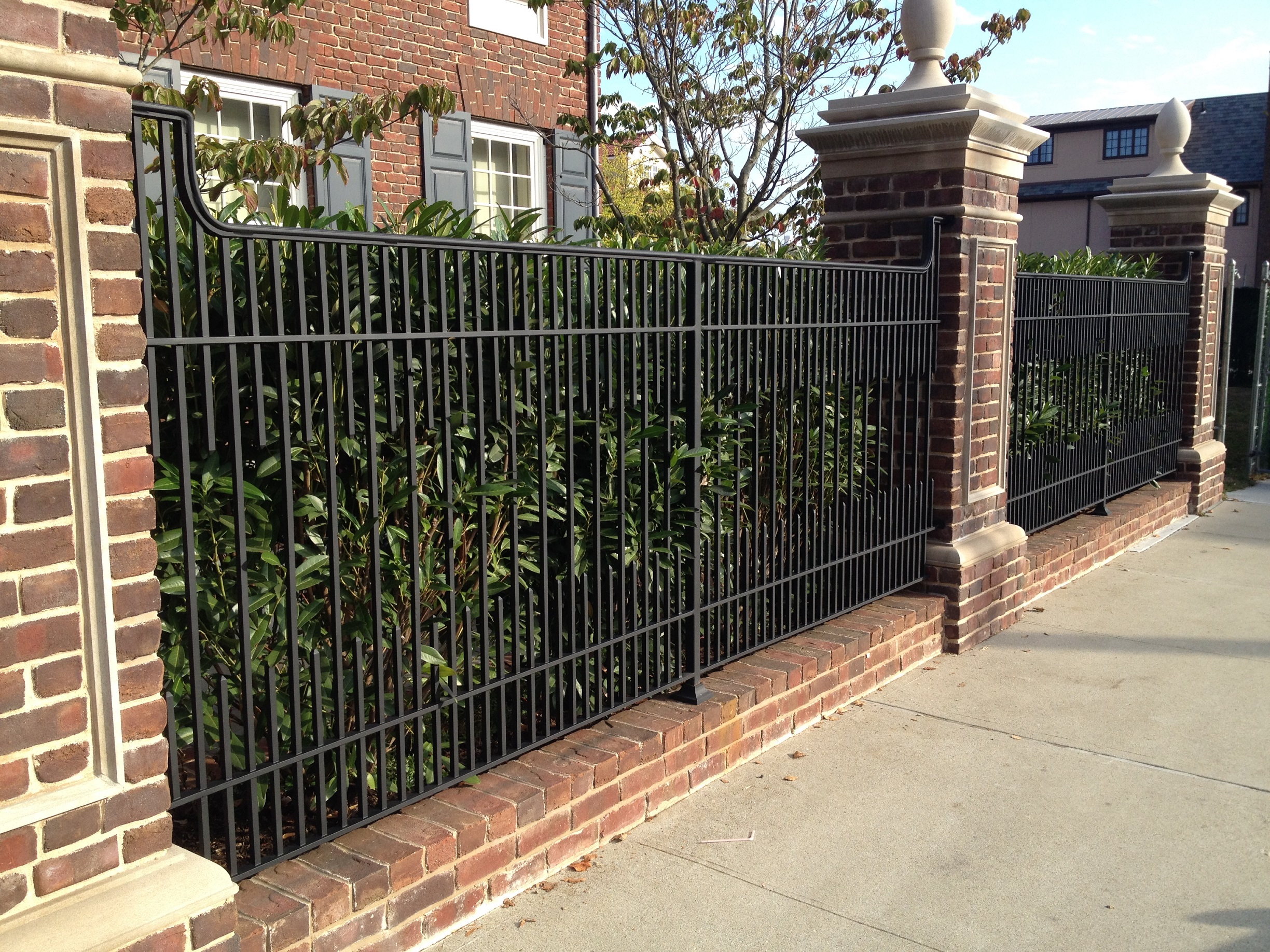 Wrought Iron Fence Masonry